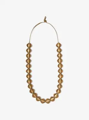 Michael Kors Metallic Leather Beaded Necklace