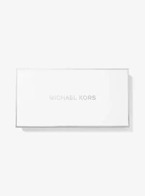 Michael Kors Large Logo Continental Wallet In By - Brown