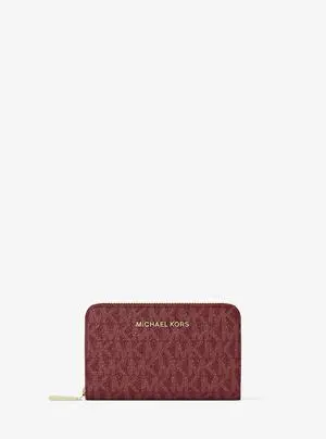 Michael Kors Small Logo Wallet In By - Red
