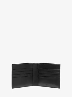 Michael Kors Varick Saffiano Leather Billfold Wallet With Passcase In By - Brown