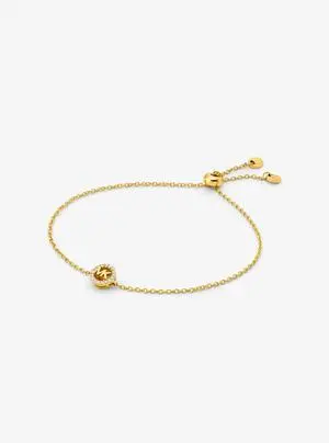 Michael Kors Fulton Precious Metal-plated Sterling Slider Bracelet - Gold