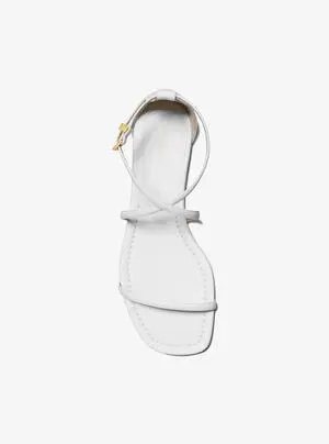 Michael Kors Polly Leather Crossover Strap Sandals