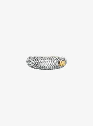 Michael Kors Pavé Two-tone Dome Ring In Size By - Silver