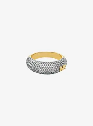 Michael Kors Pavé Two-tone Dome Ring In Size By