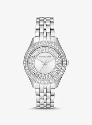 Michael Kors Harlowe Pavé -tone Watch In By - Silver
