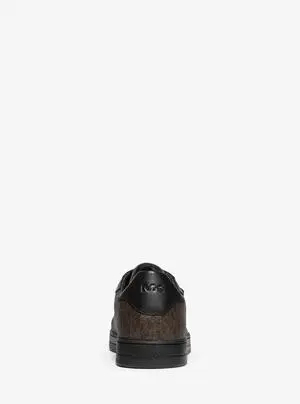 Michael Kors Keating Logo And Leather Low Top Sneakers
