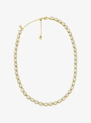 Michael Kors Precious Metal-plated Cubic Zirconia Tennis Necklace - Gold