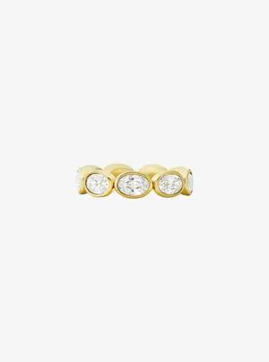 Michael Kors Precious Metal-plated Cubic Zirconia Tennis Ring In Size By - Gold
