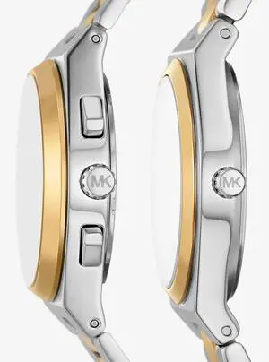 Michael Kors Lennox Two-tone Pavé Watch Set