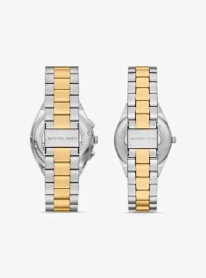 Michael Kors Lennox Two-tone Pavé Watch Set