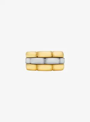 Michael Kors Two-tone 3-link Ring In Size By - Silver