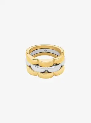 Michael Kors Two-tone 3-link Ring In Size By