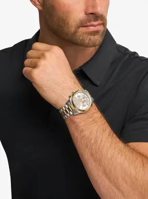 Michael Kors Lexington Two-tone Chronograph Watch Set
