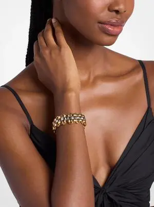 Michael Kors Two-tone 3-link Bracelet In By