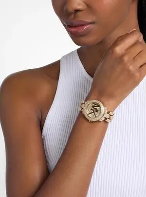Michael Kors Pavé Phoebe -tone Watch In By