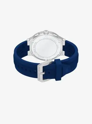 Michael Kors Oversized Billie Silver-tone And Silicone Watch In By