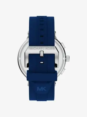 Michael Kors Oversized Billie Silver-tone And Silicone Watch In By