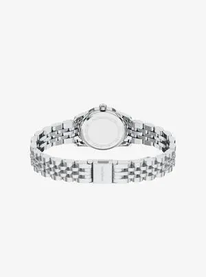 Michael Kors Petite Lexington Pavé Stainless Steel Watch - Silver