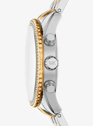 Michael Kors Bryant Pavé Two-tone Watch In By