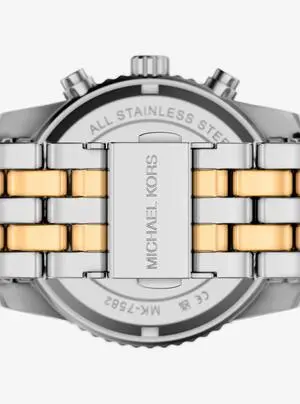 Michael Kors Bryant Pavé Two-tone Watch In By