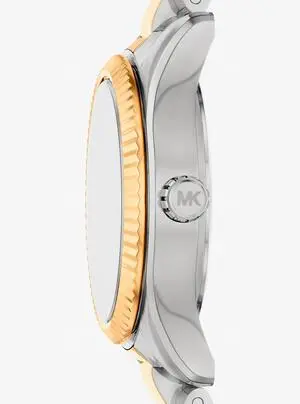 Michael Kors Petite Lexington Pavé Two-tone Watch In By