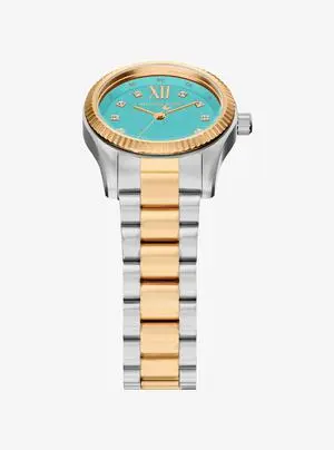 Michael Kors Petite Lexington Pavé Two-tone Watch In By