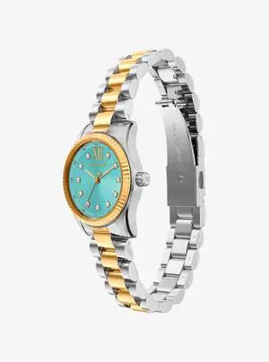 Michael Kors Petite Lexington Pavé Two-tone Watch In By