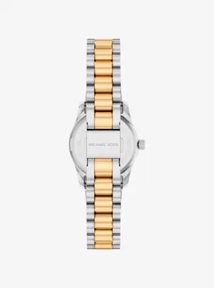 Michael Kors Petite Lexington Pavé Two-tone Watch In By