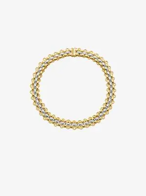 Michael Kors Two-tone Link Necklace - Silver