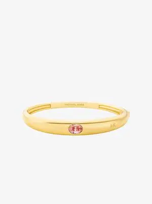 Michael Kors Oval Stone Bangle In By - Gold