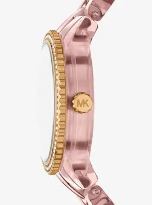 Michael Kors Bryant Pavé -tone And Acetate Watch In By