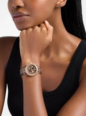 Michael Kors Bryant Chronograph Watch With Pavé Bezel