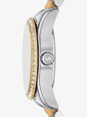 Michael Kors Lexington Pavé Two-tone Watch In By