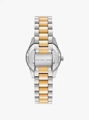 Michael Kors Lexington Pavé Two-tone Watch In By