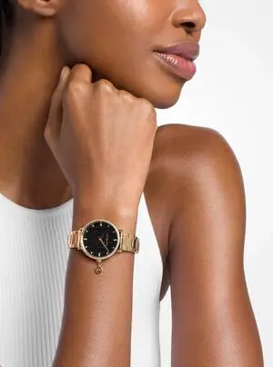 Michael Kors Mini Pyper Pavé -tone Watch In By