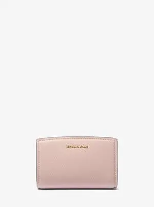 Michael Kors Bryant Medium Pebbled Leather Wallet In By - Pink