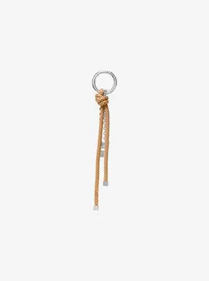 Michael Kors Silver-tone And Speckled Cord Bag Charm - Brown
