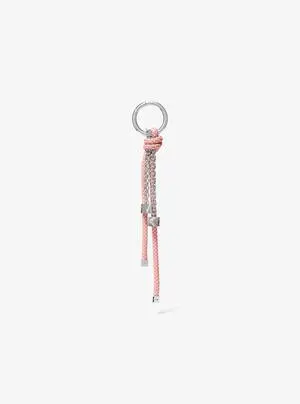 Michael Kors MICHAEL Michael Kors Silver-Tone And Speckled Cord Bag Charm Pink
