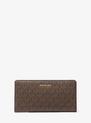 Michael Kors Bryant Large Signature Logo Snap-front Wallet In - One Size By Brown