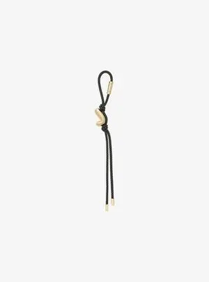 Michael Kors Initial -tone And Speckled Cord Bag Charm In By