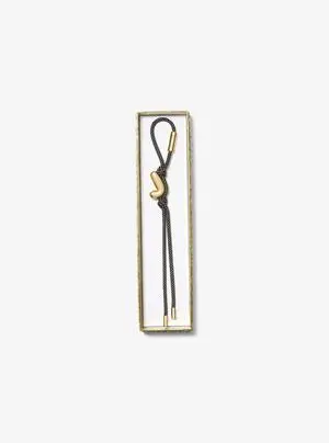 Michael Kors Initial -tone And Speckled Cord Bag Charm In By