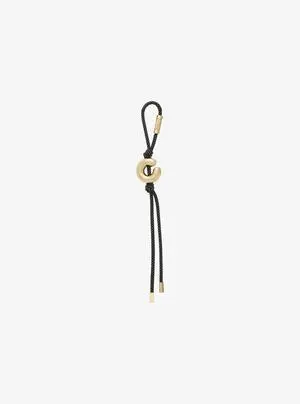 Michael Kors Initial -tone And Speckled Cord Bag Charm In By