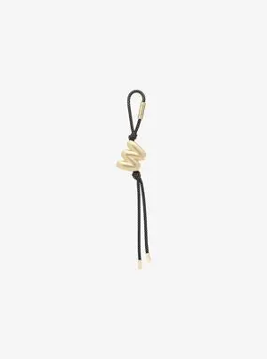 Michael Kors Initial -tone And Speckled Cord Bag Charm In By