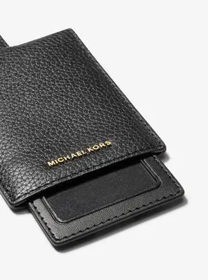 Michael Kors Jet Set Pebbled Leather Luggage Tag