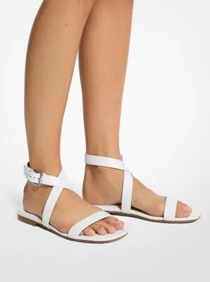 Michael Kors Bridgette Leather Sandal In Size By