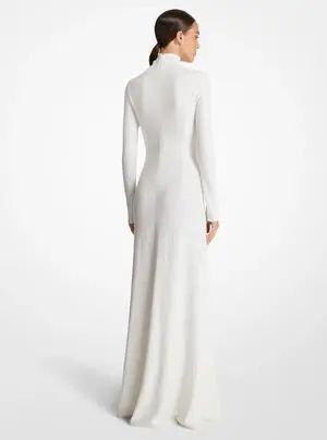 Michael Kors Hand-embroidered Sequin Stretch Matte Jersey Gown