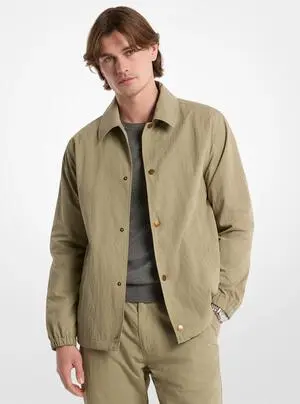 Michael Kors Crinkled Nylon Jacket In Size By - Green