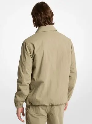 Michael Kors Crinkled Nylon Jacket In Size By