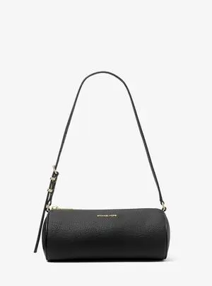 Michael Kors Izzy Small Pebbled Leather Barrel Pochette In By - Black