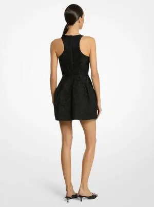 Michael Kors Floral Matelassé Racerback Bubble Dress